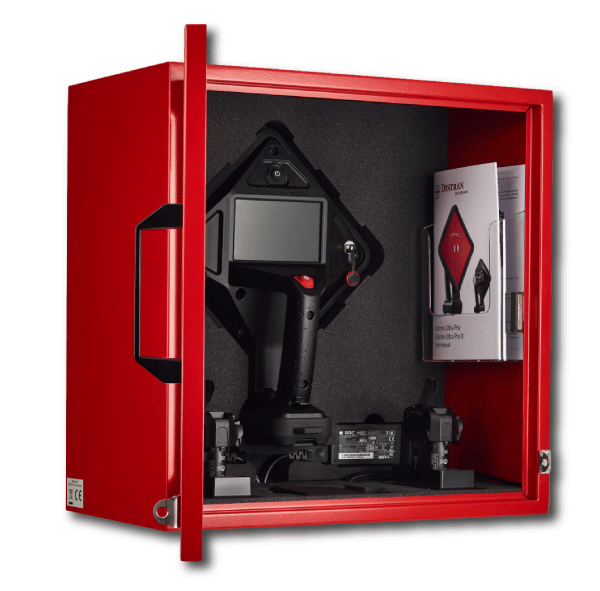 Wall mountable box with two battery chargers and integrated lighting